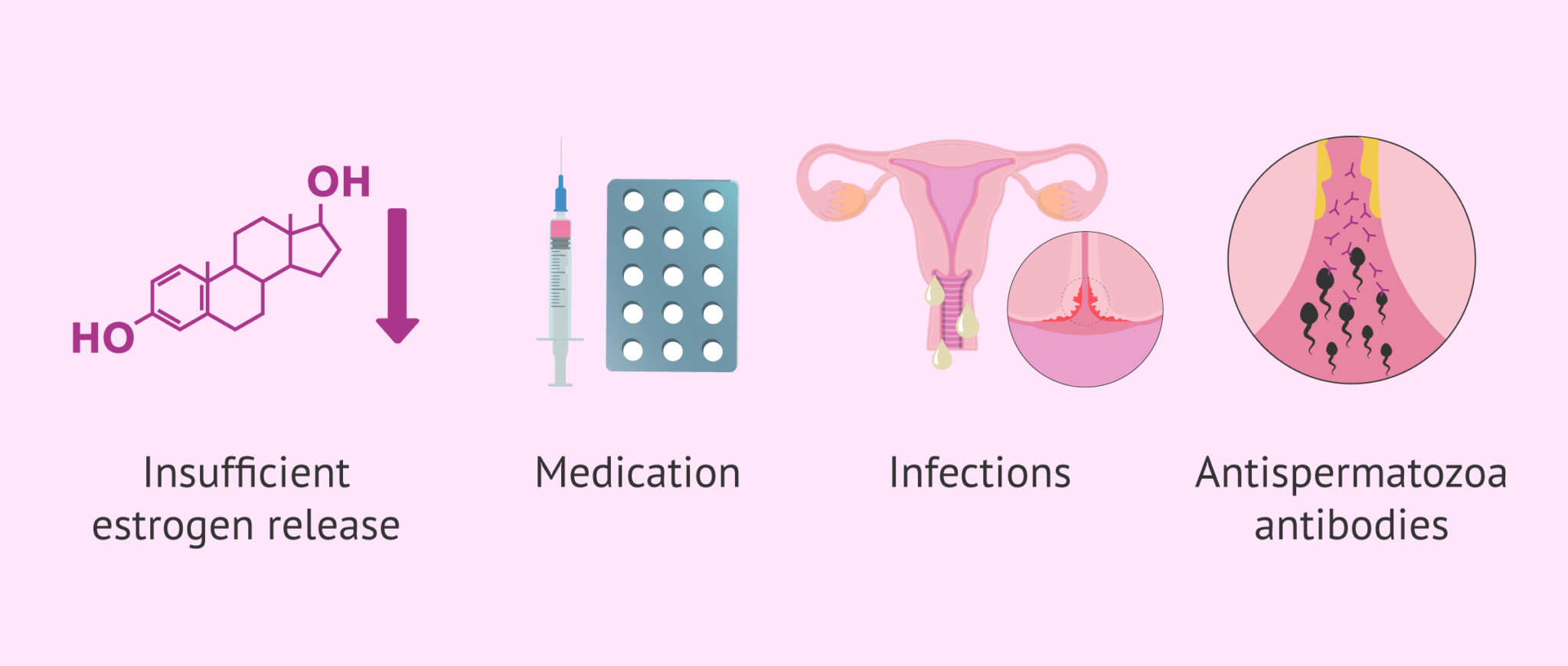 What can cause alterations in the cervical mucus?