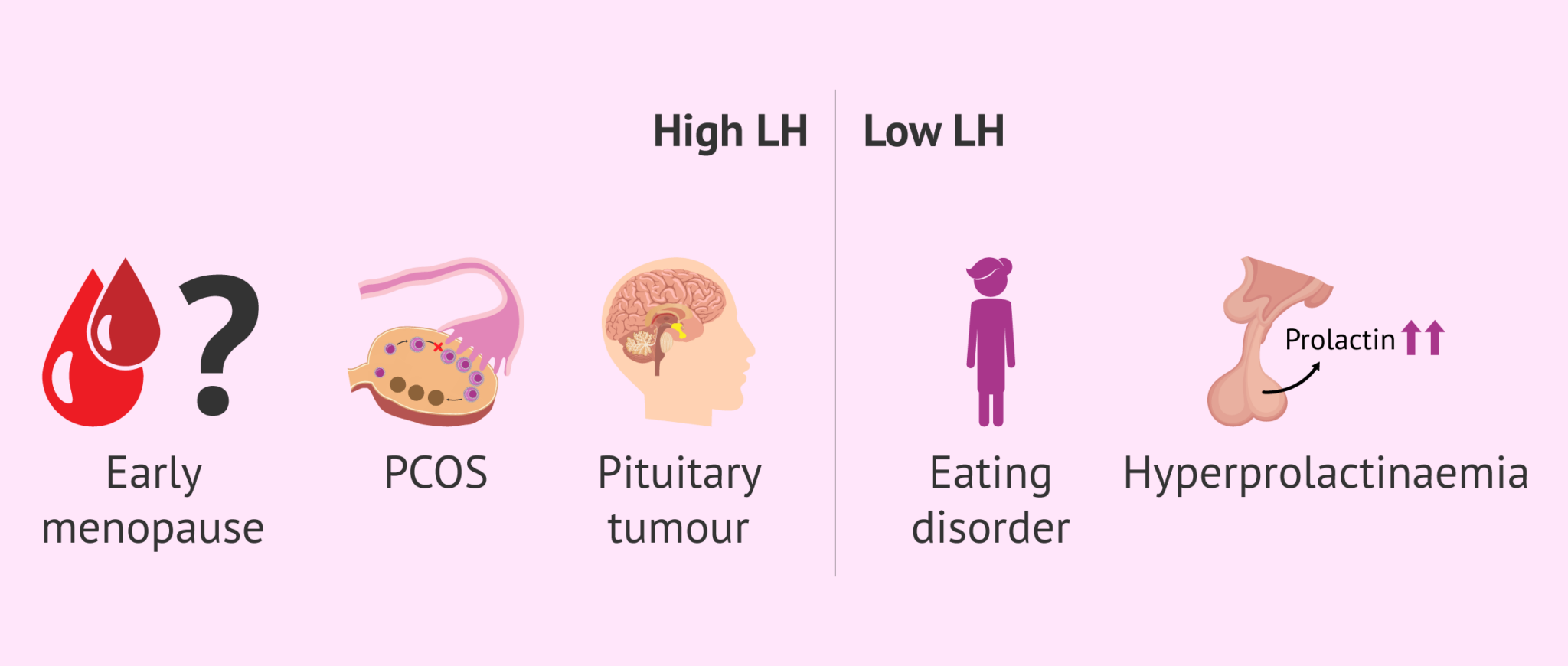 Altered LH values in women